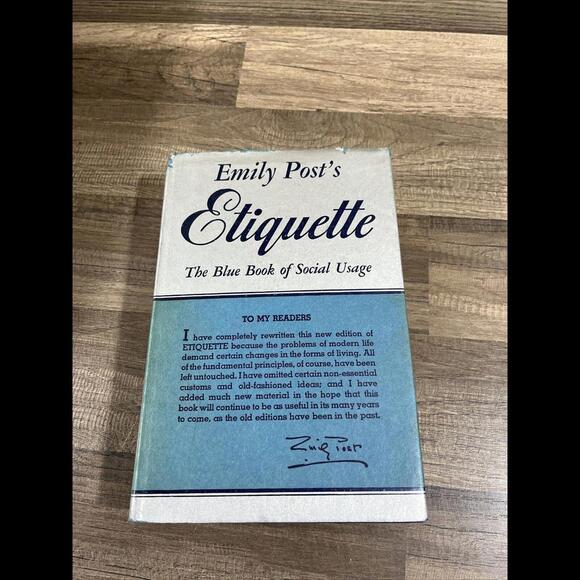 Other | Emily Posts Etiquette By Emily Post Blue Book 1946 Hcdj | Poshmark